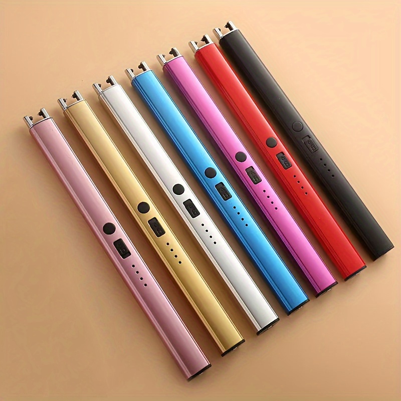 1pc Usb Rechargeable Windproof Arc Lighter For Candles And More Easy ...