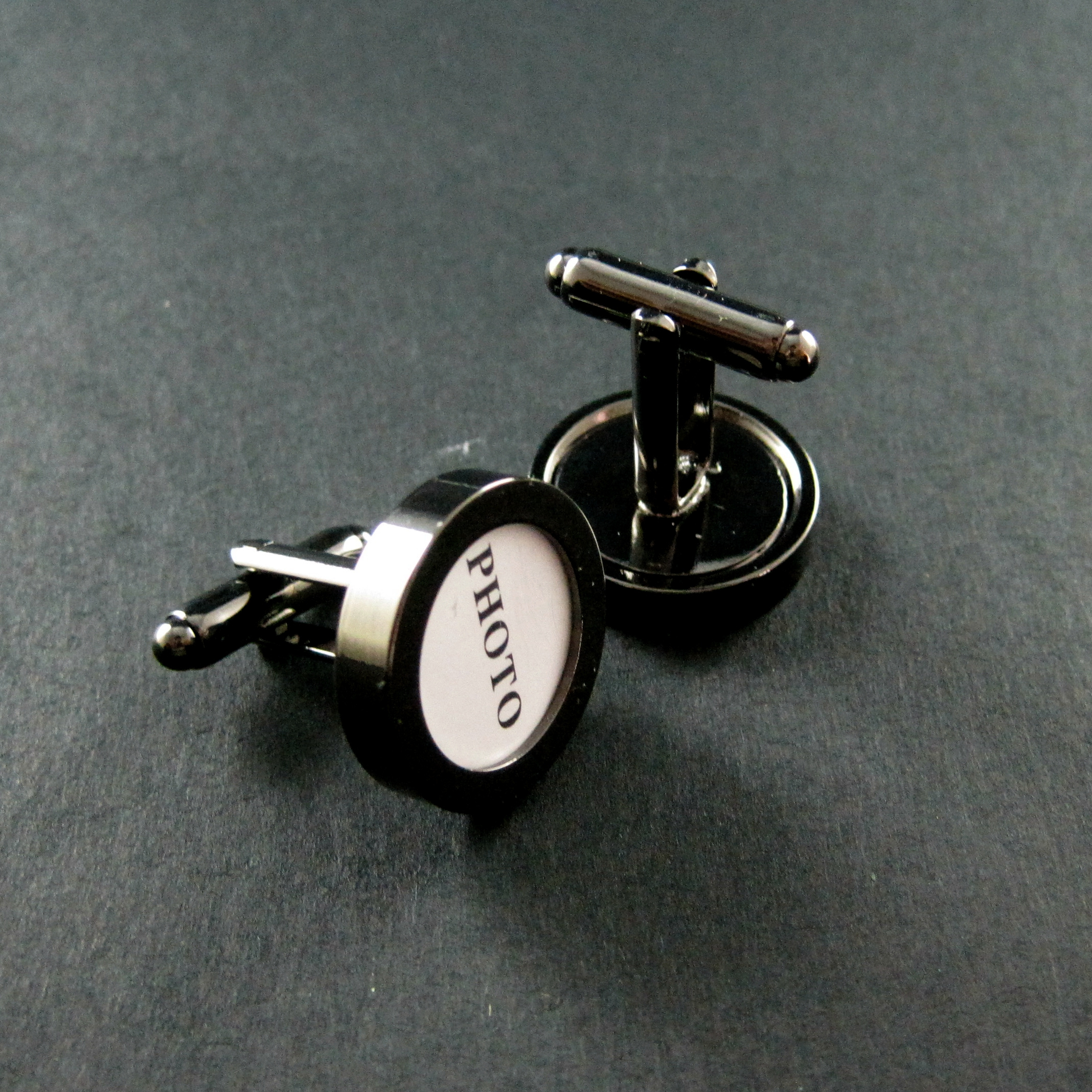 1pair Classic Copper Plated Gun In Black Round Shape Diy Can Hold ...