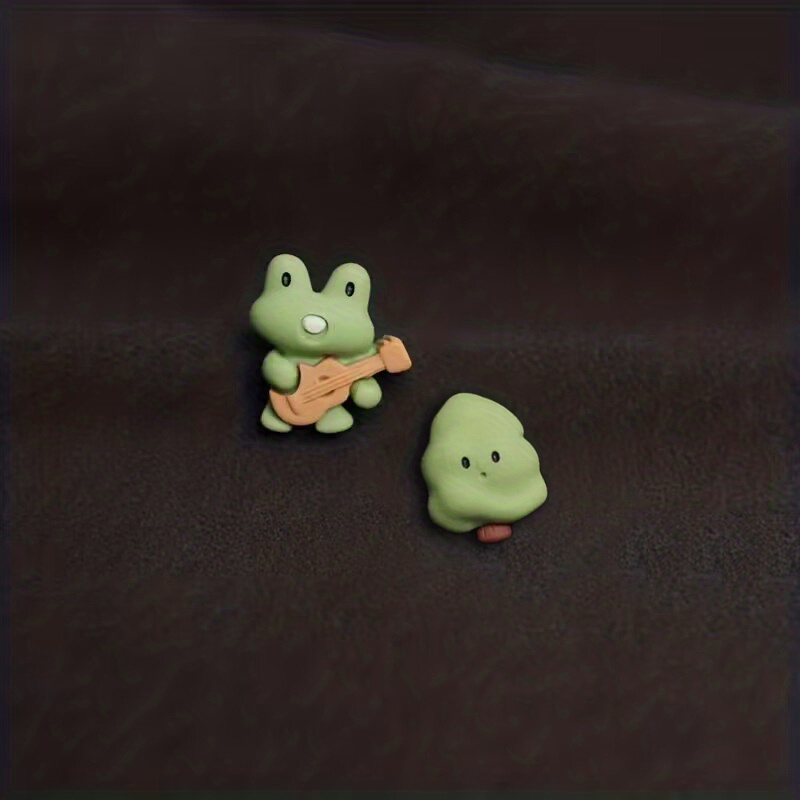 Cute Cartoon Guitar Frog Shaped Brooch Creative Fashion - Temu New Zealand