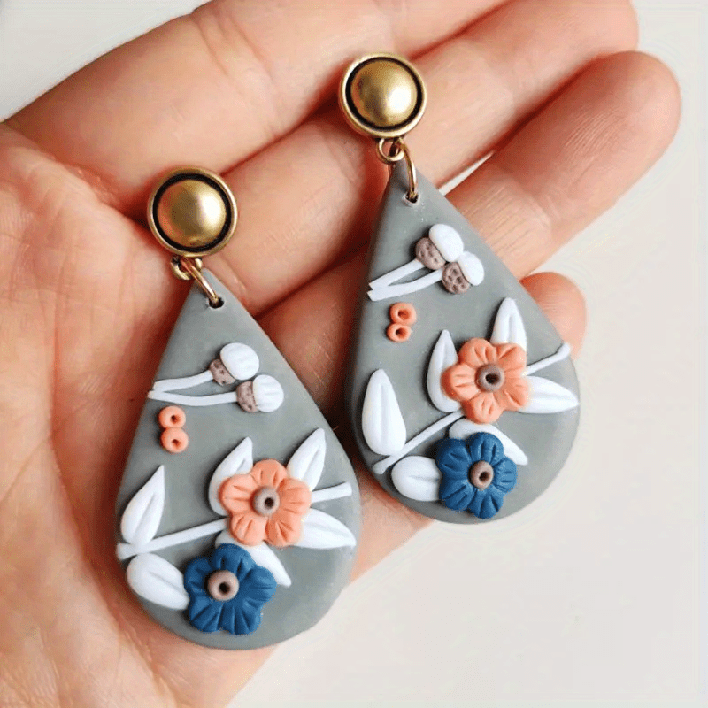 Geometric Shape 3d Colorful Dangle Earrings - Temu Australia