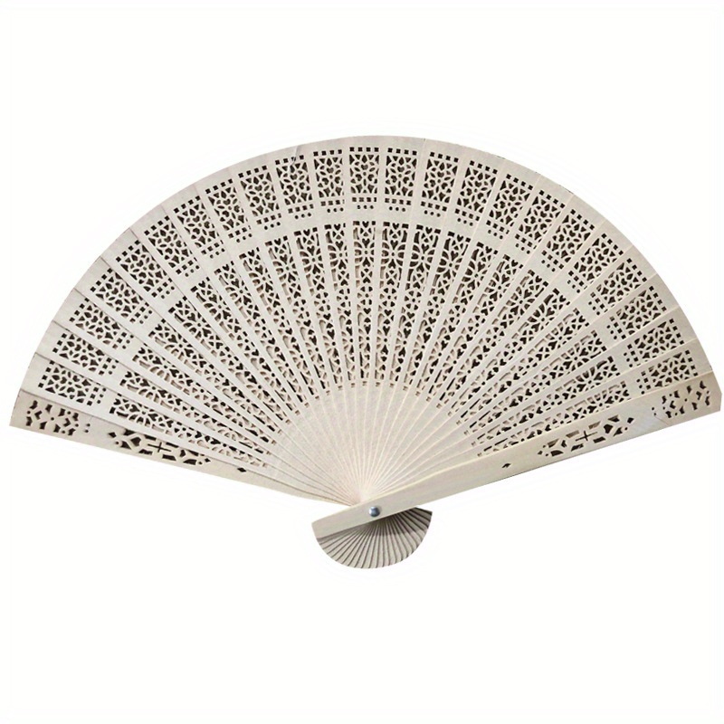 1pc Personalized Engraved Wood Folding Hand Fan Wooden Fold Fans ...