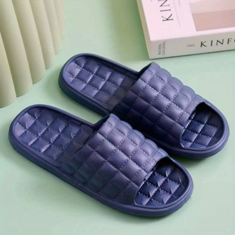 Women's Pattern Slides Casual Soft Sole Quilted Slides - Temu Portugal