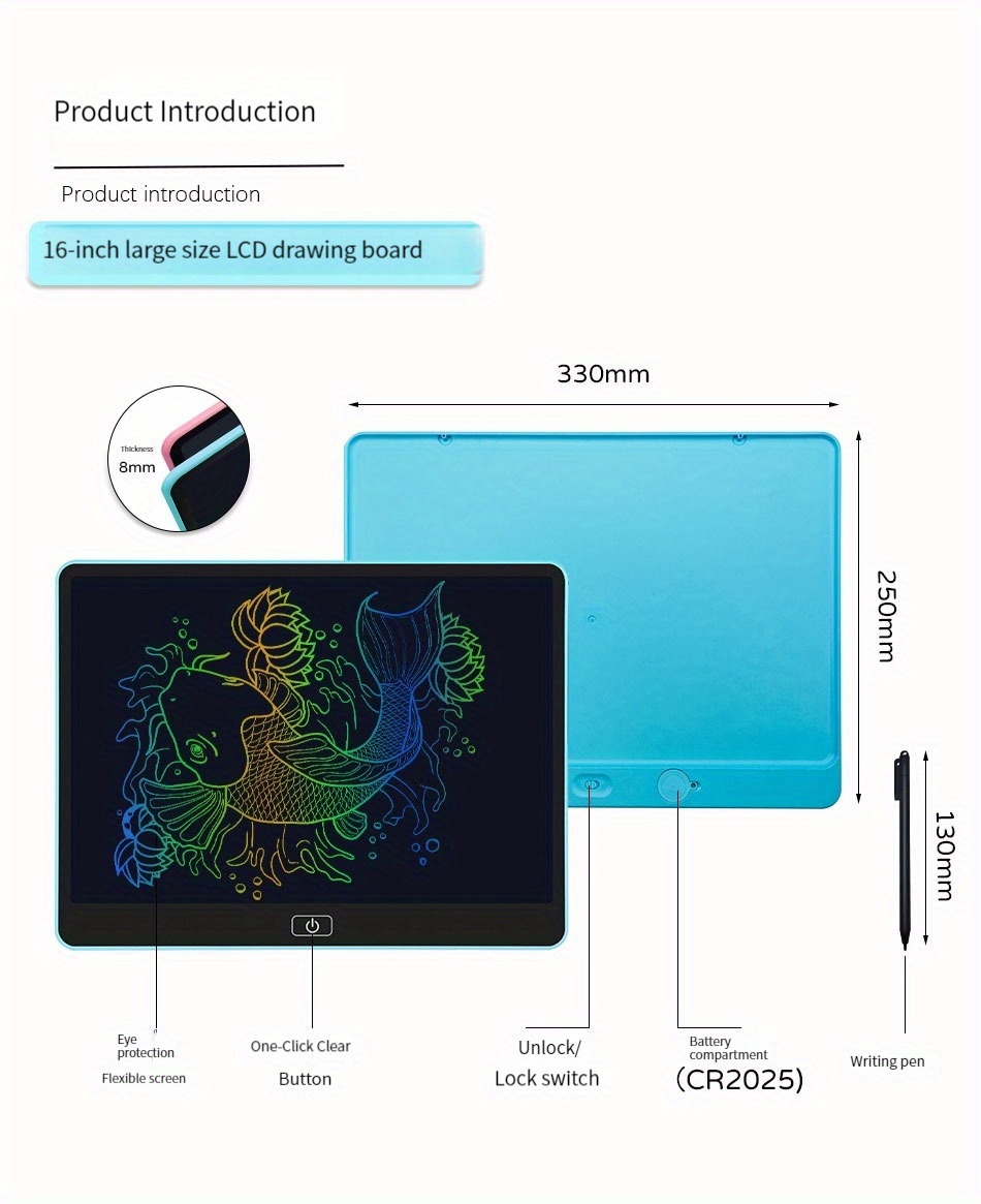 Lcd Writing Board Perfect Christmas Gift Kids Learn Draw! - Temu