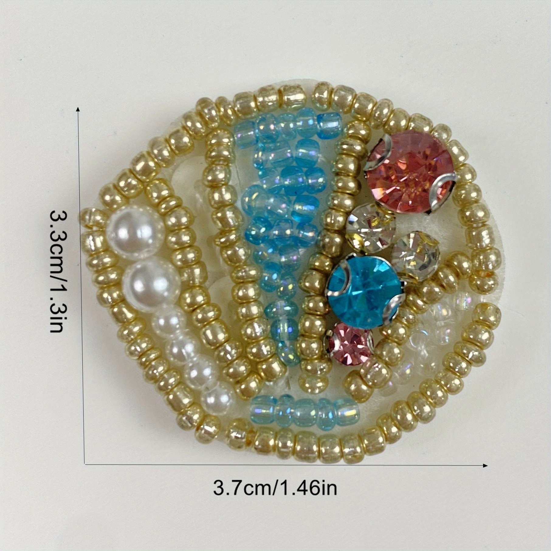 Ocean Animal Faux Pearl Beads Sequin Patch Diy Sewing Patch Sticker ...