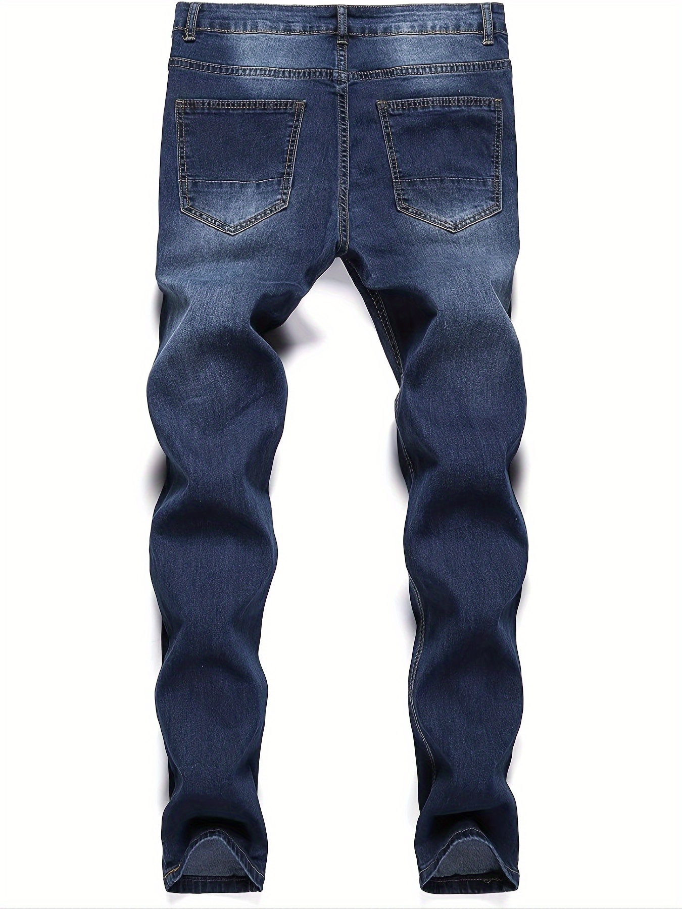 Chic Ripped Cotton Skinny Jeans Men's Style - Temu