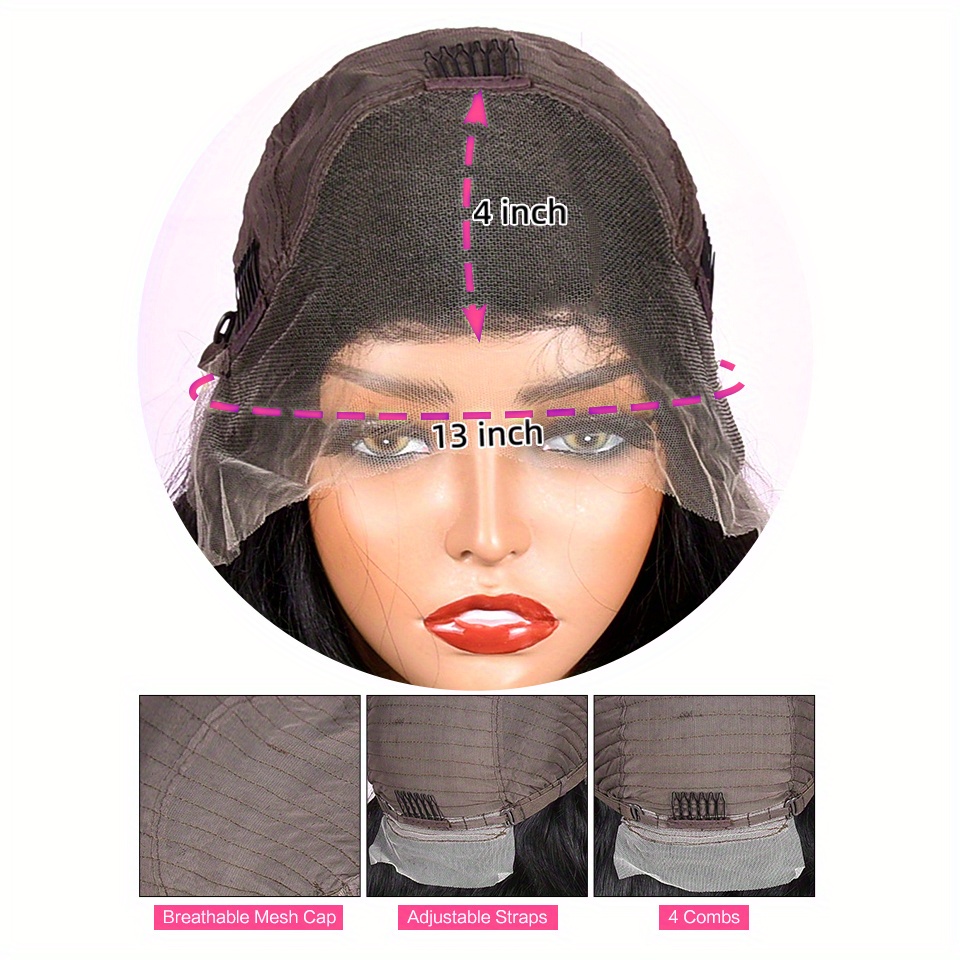 Body Wave Human Hair Wigs 13x4 Transparent Lace Front Wigs - Temu Ireland