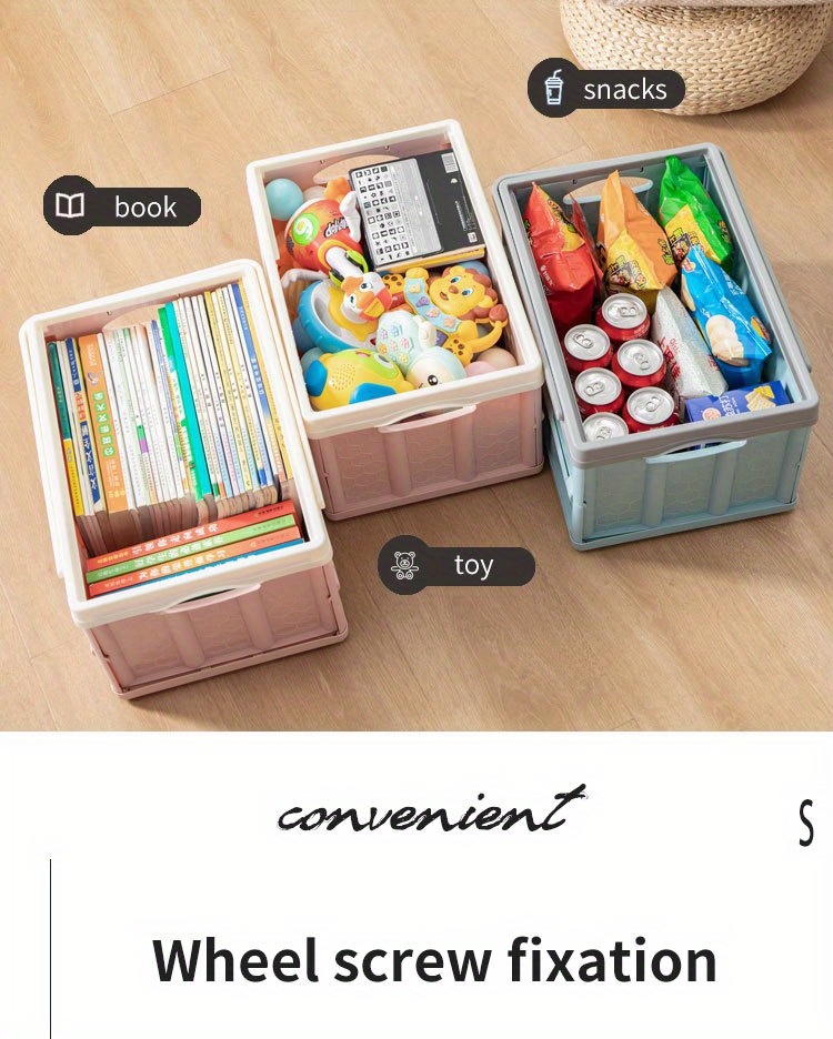 1pc 바퀴 및 당김 스틱이있는 휴대용 의류 보관함 의류 침구 및 장난감 용 대형 언더 베드 보관 용기 침 Temu
