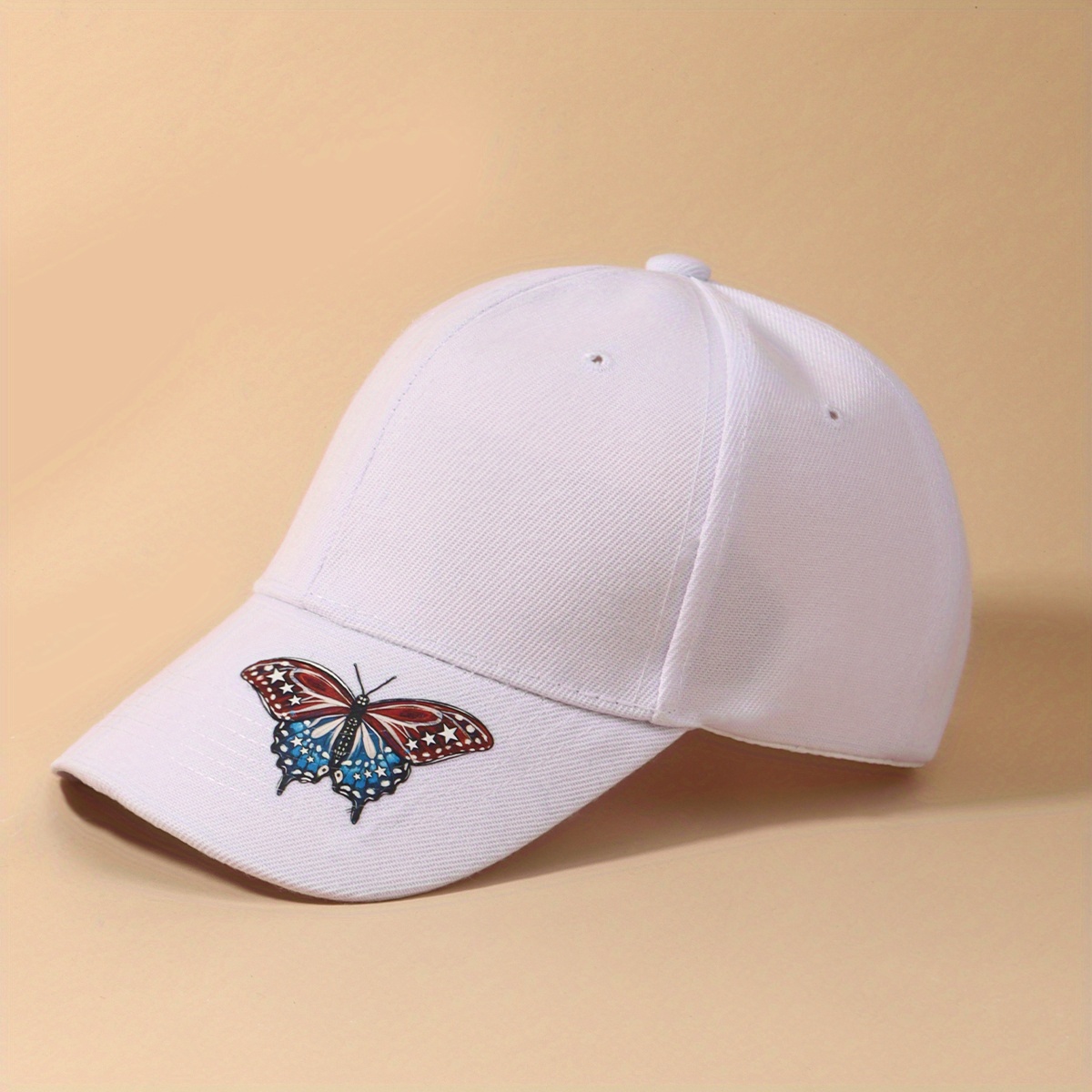 Usa Flag Butterfly Baseball Solid Color Printed Dad Hat - Temu United ...