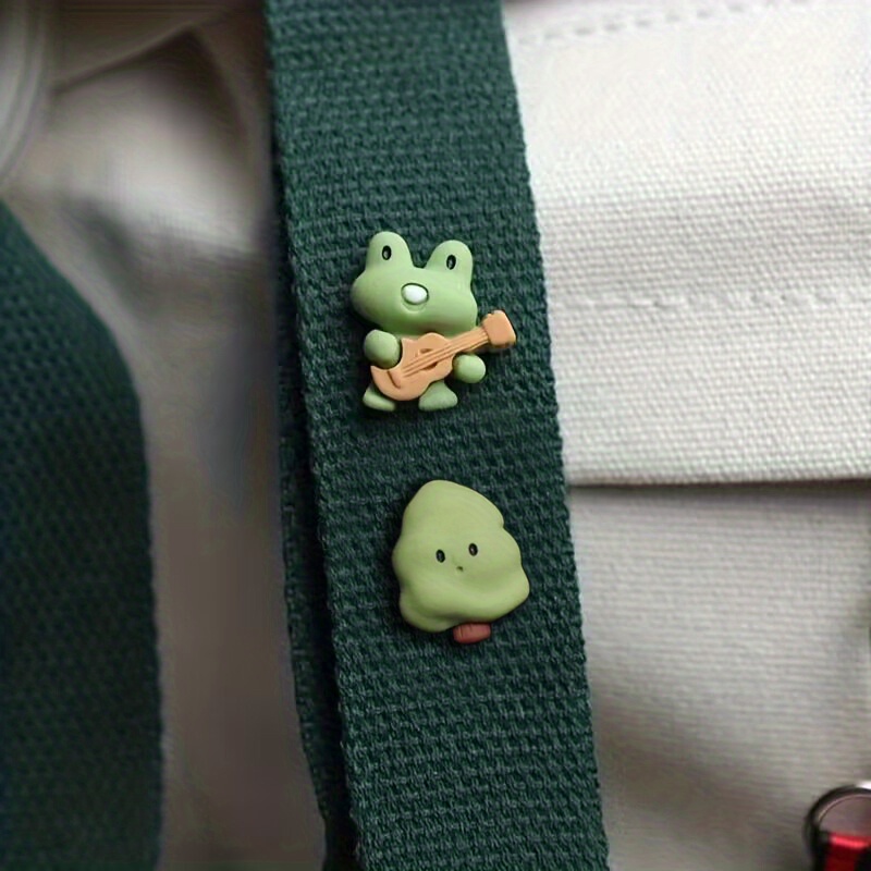 Cute Cartoon Guitar Frog Shaped Brooch Creative Fashion - Temu New Zealand