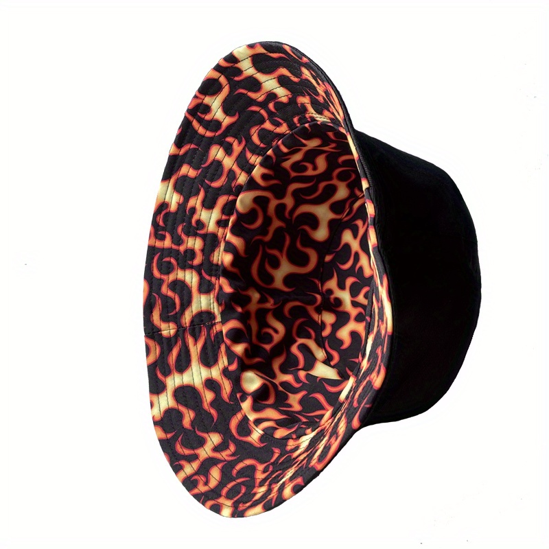 Print Bucket Hat Reversible Unisex Hip Hop - Temu Norway