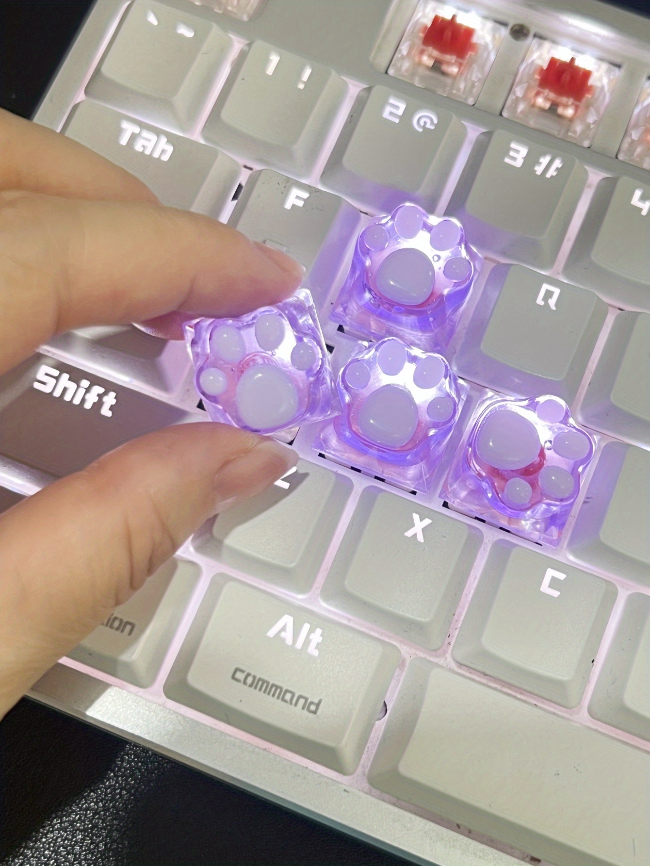 Hot Fashion Translucent Cat Claw Keycap For Cross Axis - Temu United ...
