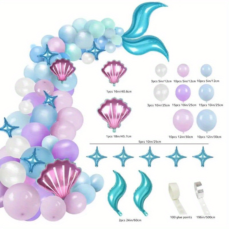 Mermaid Tail Wedding Balloon Arch Baby Shower - Temu