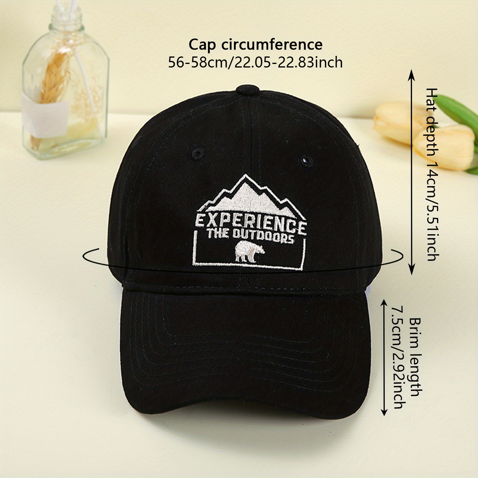 Polar Bear Embroidery Baseball Cap Solid Color Casual Unisex - Temu New ...