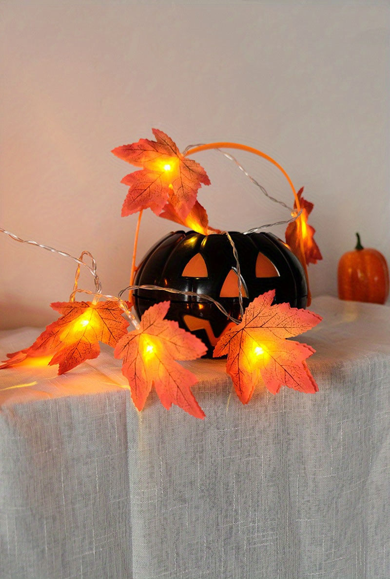 Led Artificial Maple Leaf String Light Christmas Decoration - Temu ...