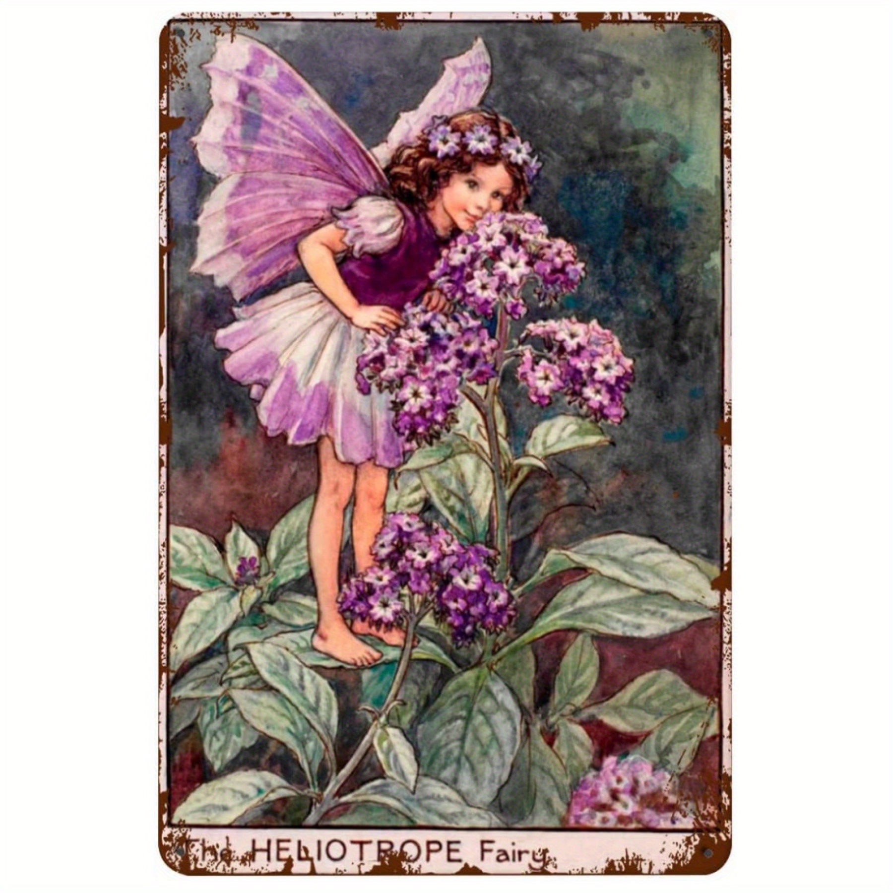 Vintage Retro Metal Tin Sign Fairy Flower Kitchen - Temu United