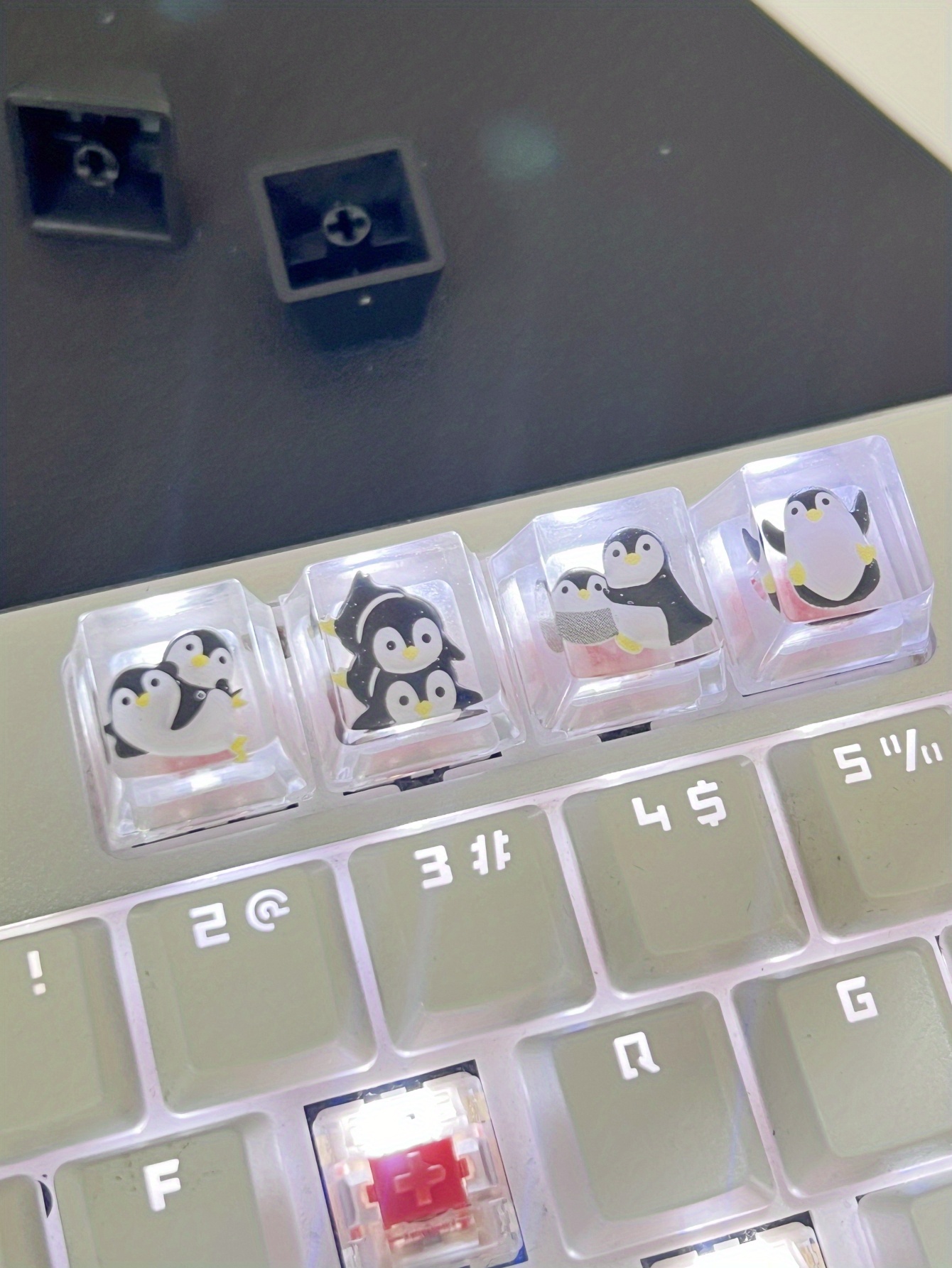 Handmade Translucent Cross Axis Mechanical Keyboard Keycap - Temu Australia