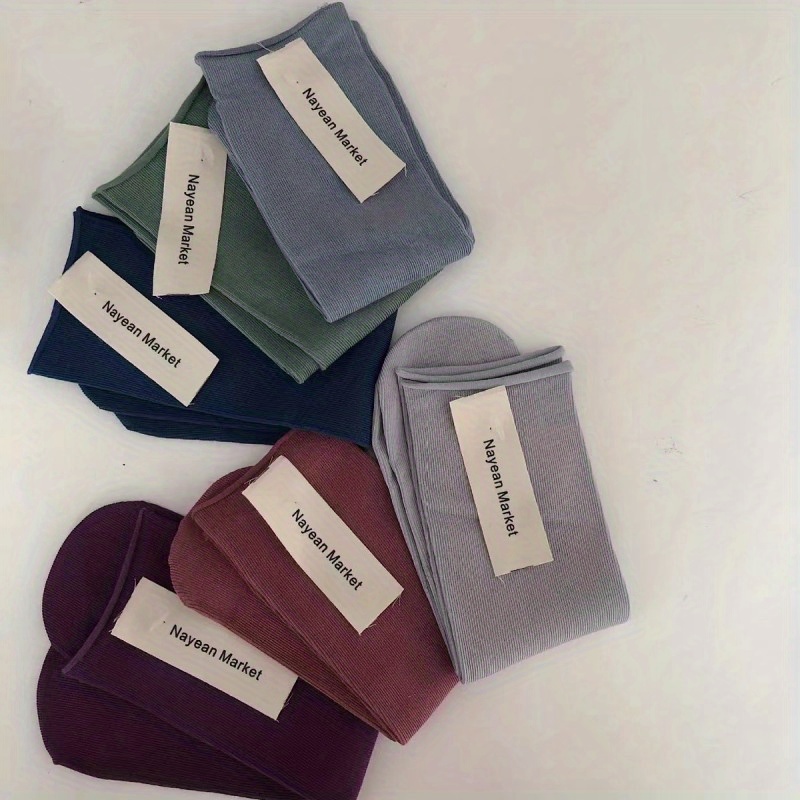 Solid Slouchy Socks Cozy tube Socks - Temu Australia