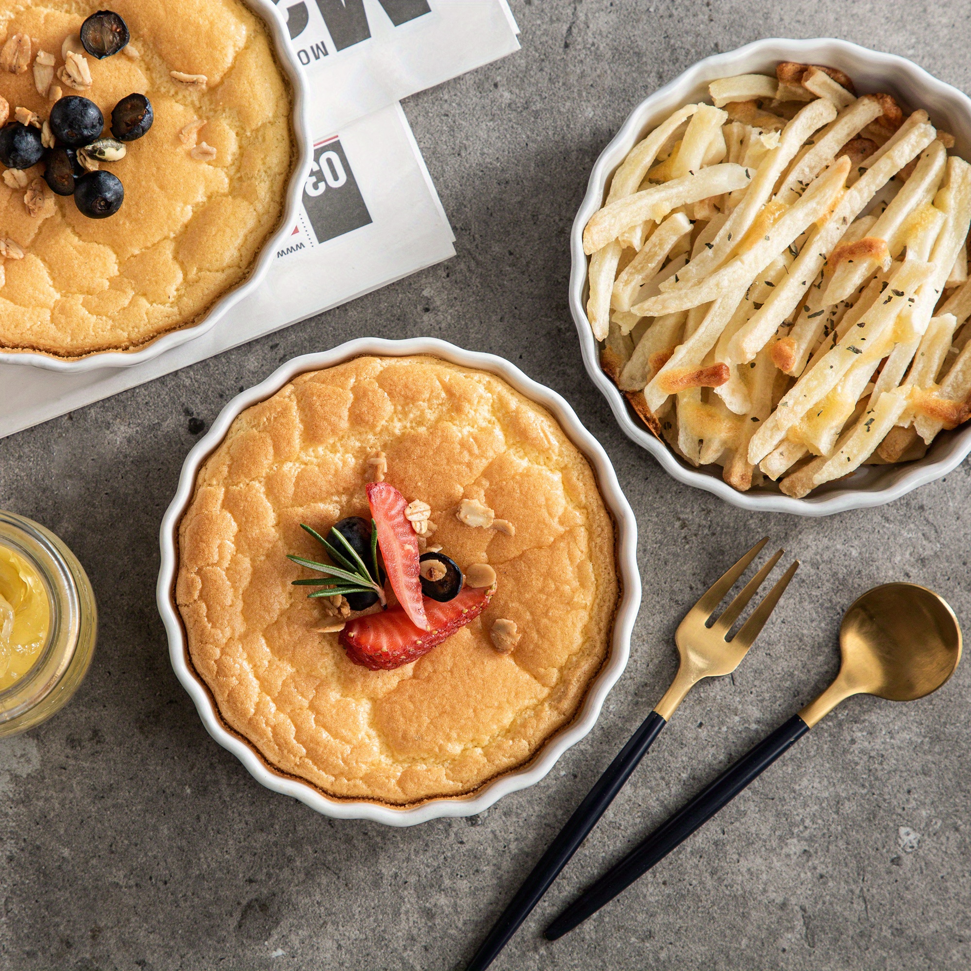 Marble Pattern Tart Pans Ceramic Souffle Dishes Porcelain - Temu Australia