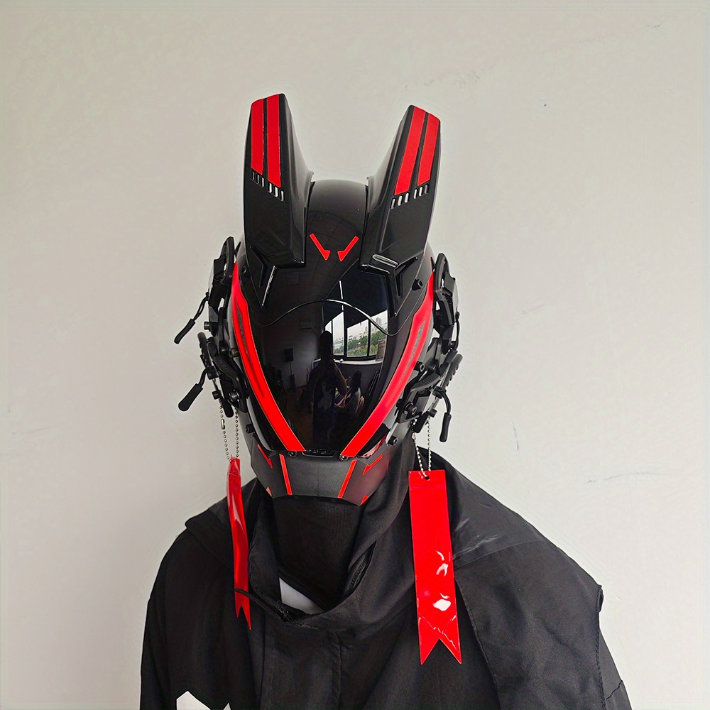 1pc Mens Cyberpunk Luminous Masks Halloween Party Decorative Masks ...