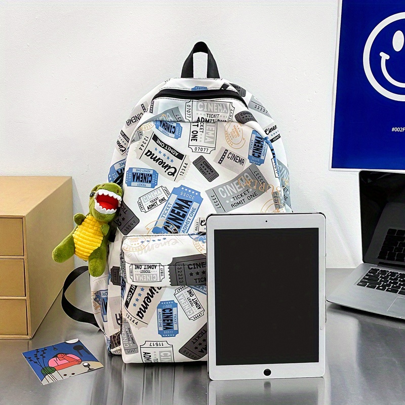 Trendy Large Capacity Preppy Backpack School Laptop Bookbag - Temu ...