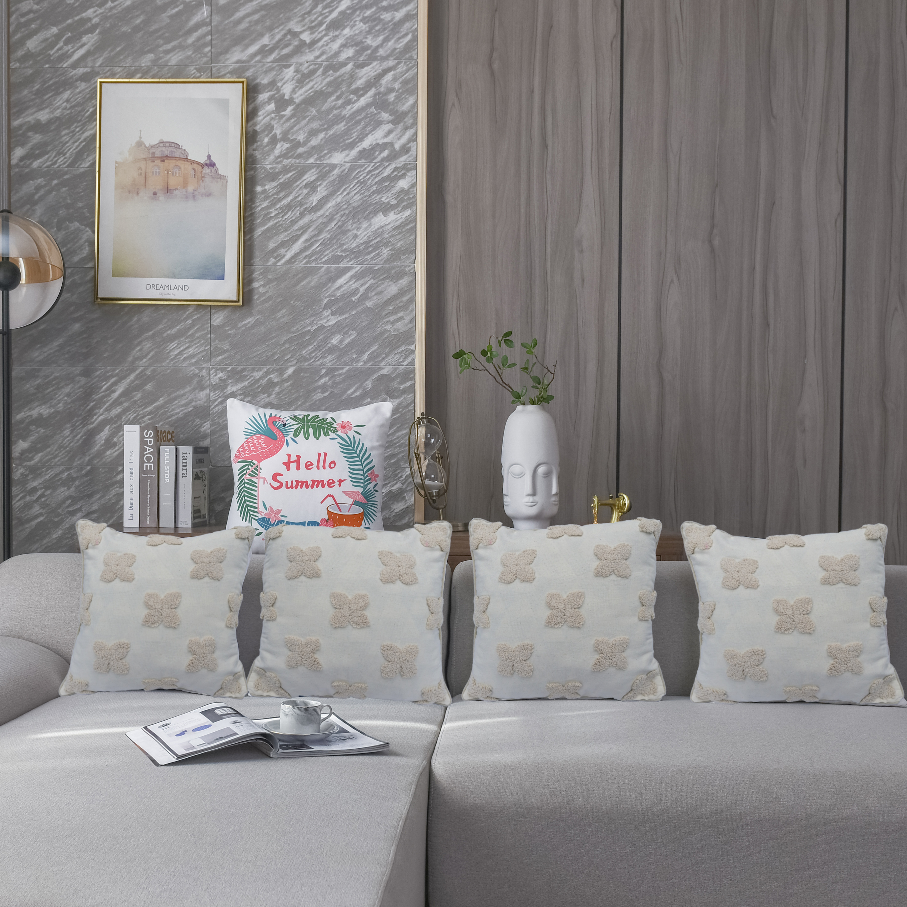 embroidered pillow cover sofa cushion - Temu Australia