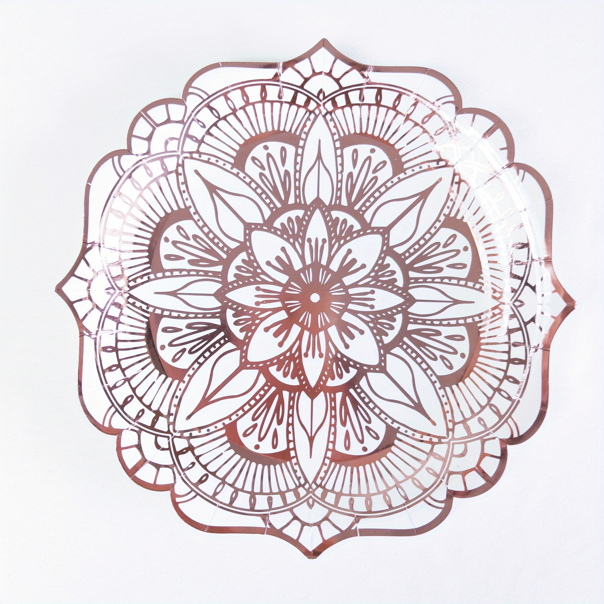 disposable rose golden paper tableware set plates cups - Temu Australia