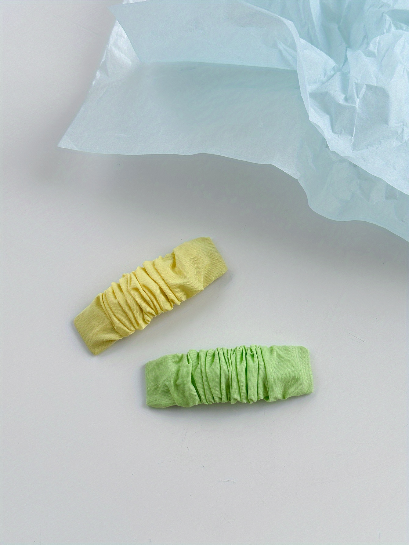 Solid Clip Fabric Pleated Hair Clips Rectangle - Temu Australia