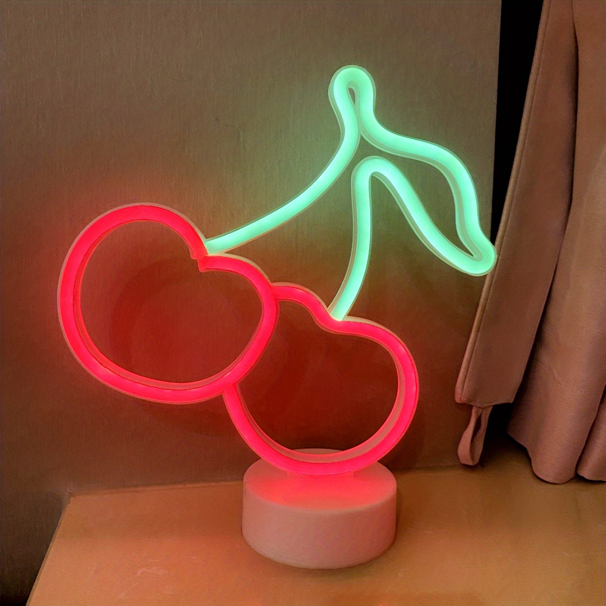 Bright Cherry Neon Sign ( ) Led Decorative Light Battery/usb - Temu United