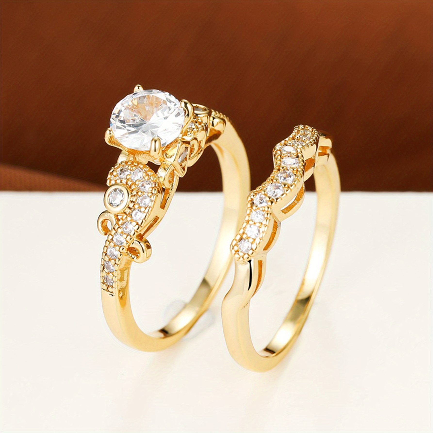 Creative Flower Vine Zircon Ring Men Women Promise - Temu Australia