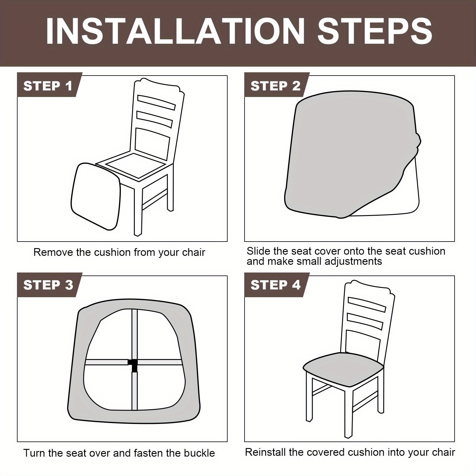 100 Waterproof Chair Seat Covers Dining Room Chair Covers Temu