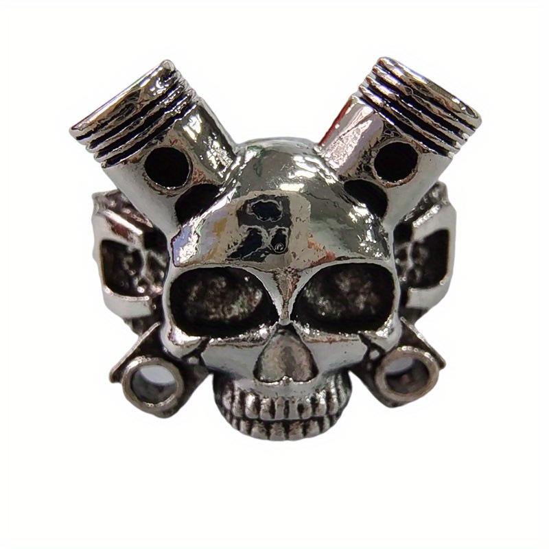 Men's Alloy Mechanical Skull Ring Punk Hip Hop Ring - Temu United Kingdom