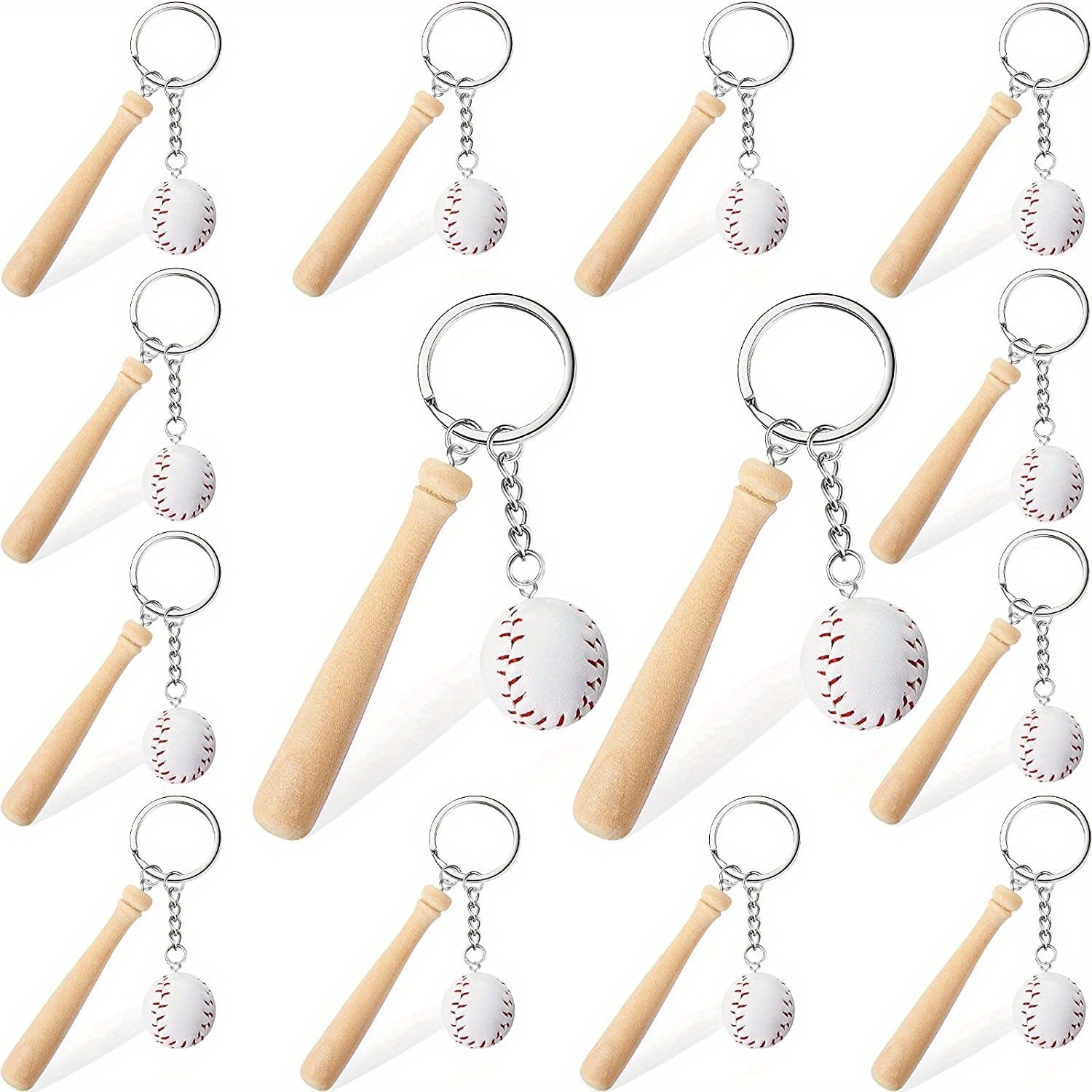 Mini Baseball Bat Ball Keychain Sporty Style Keyring - Temu Australia