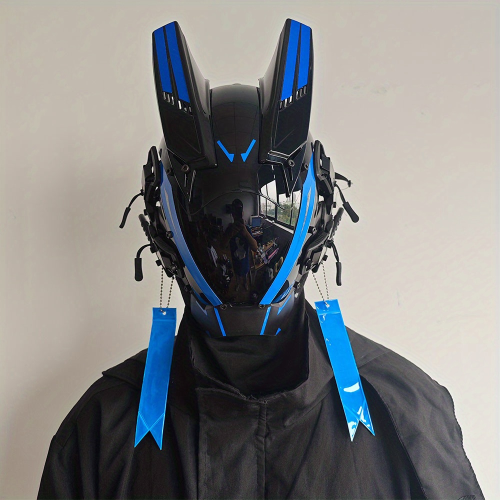 Handmade Cyberpunk Mask With Lights Cool Trendy Decorations For Men ...