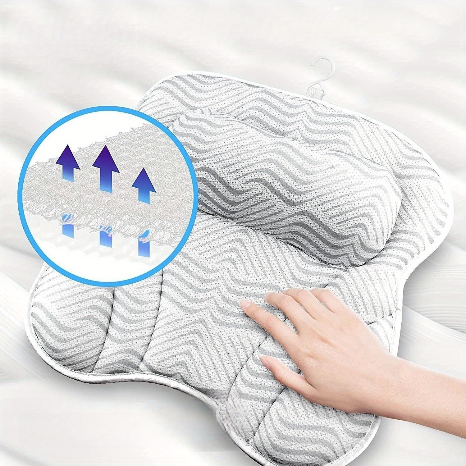 3d Mesh Spa Bathtub Headrest Pillow Suction Cups Non slip - Temu Ireland