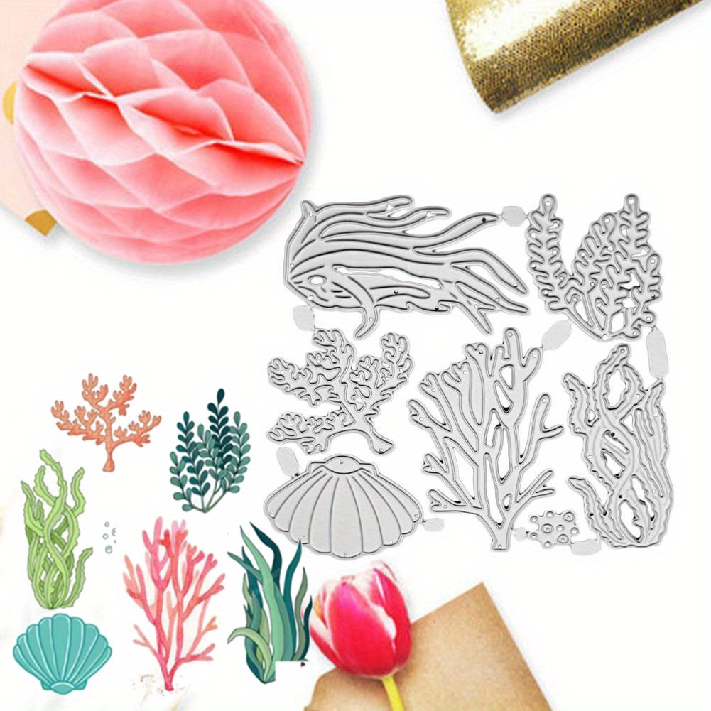 Ocean World Seaweed Metal Cutting Die Diy Embossing Process - Temu ...