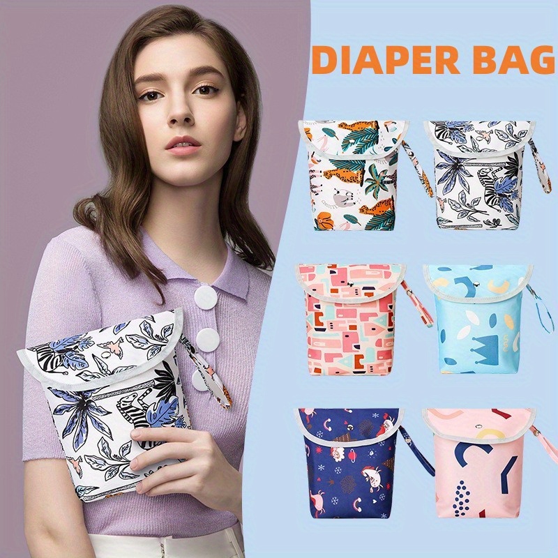 Cute Flap Diaper Bag Oxford Portable Diapers Storage Bag - Temu United ...