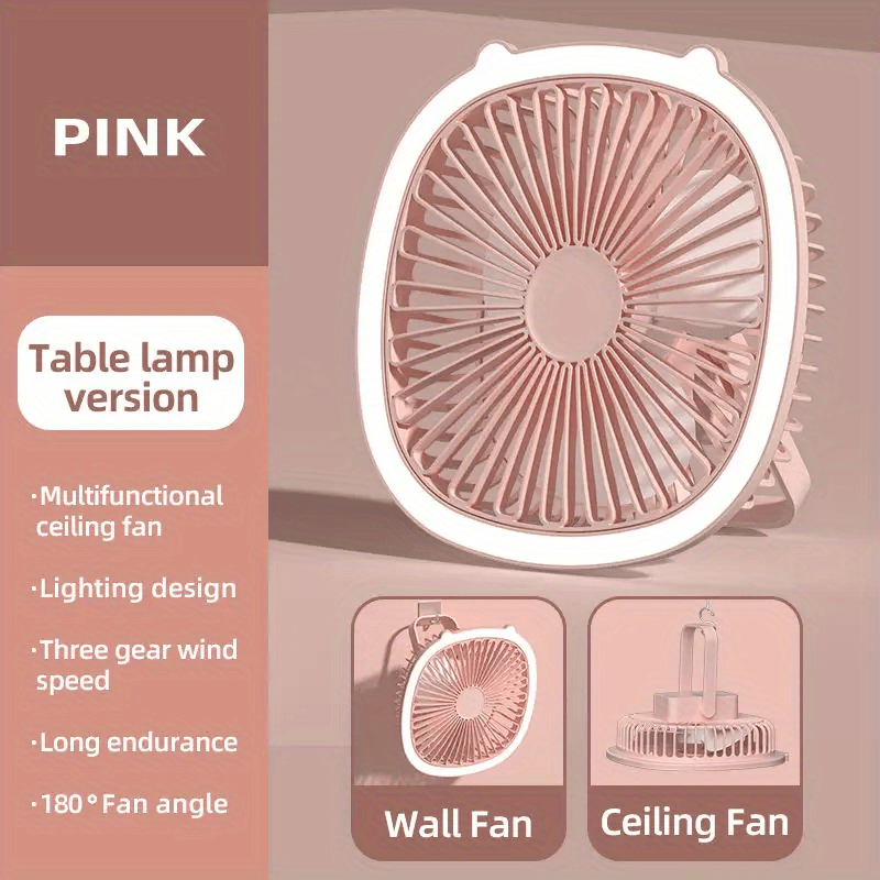 Usb Desk Fan Small But Powerful Portable Quiet 3 Speeds Wind Desktop ...