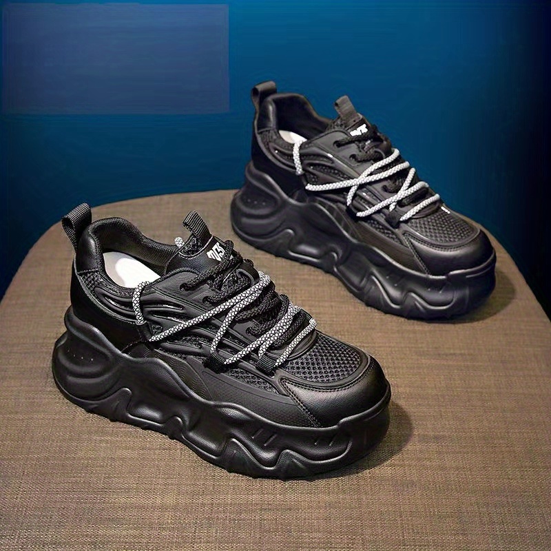 Breathable Mesh Platform Sneakers Women's Casual Lace - Temu New Zealand