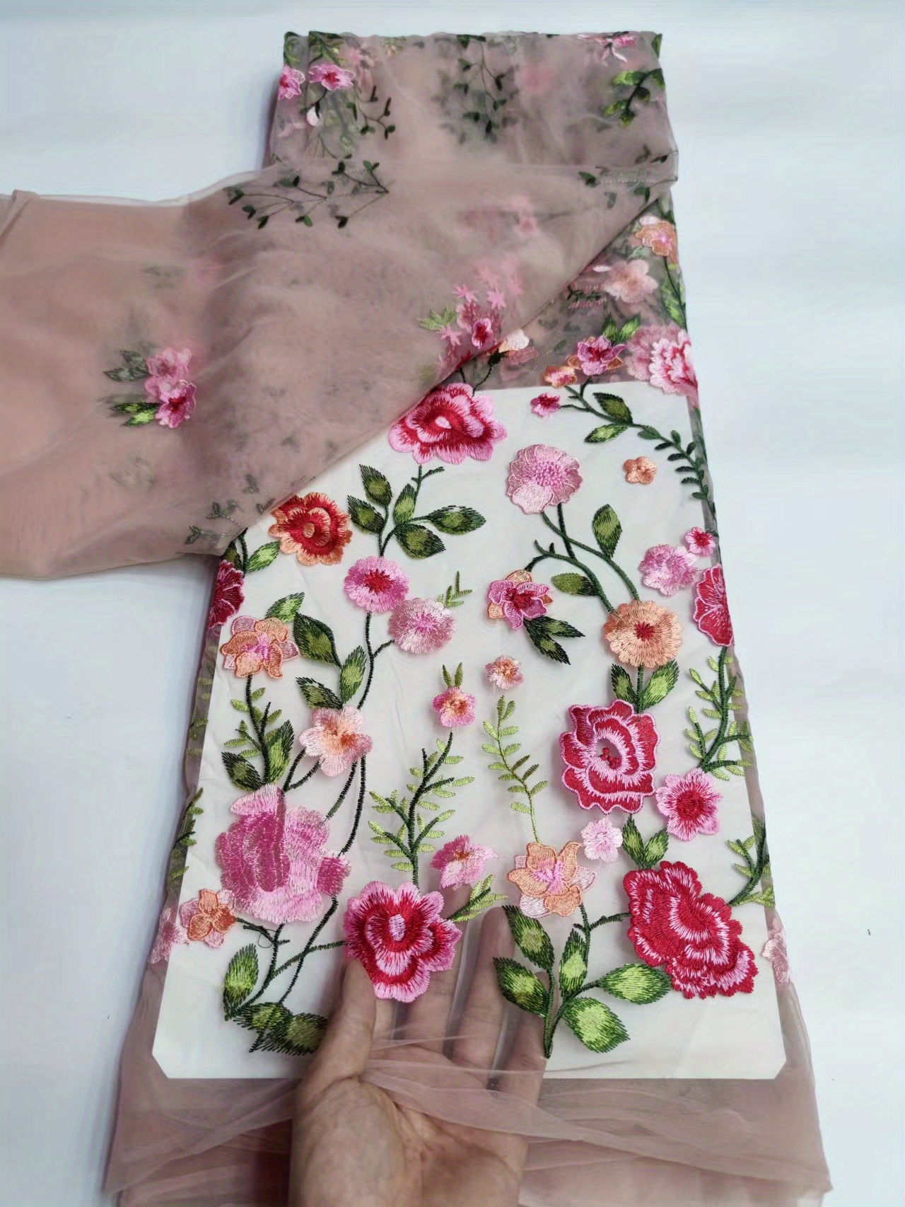 5 Yards Mixed Color Thread Embroidery New Wedding Dress Gown - Temu ...