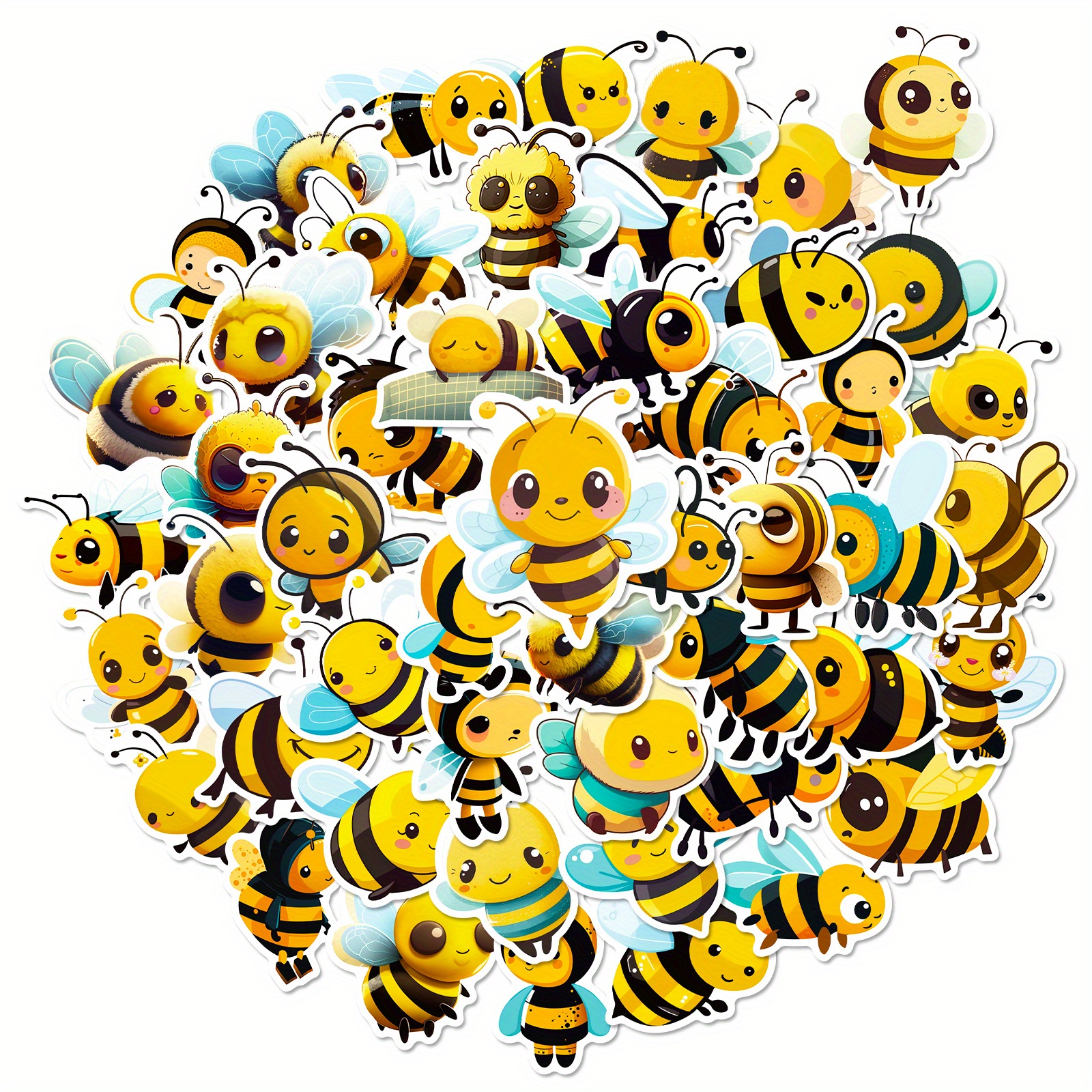 Cartoon Cute Bee Graffiti Stickers Skateboard Refrigerator - Temu Australia