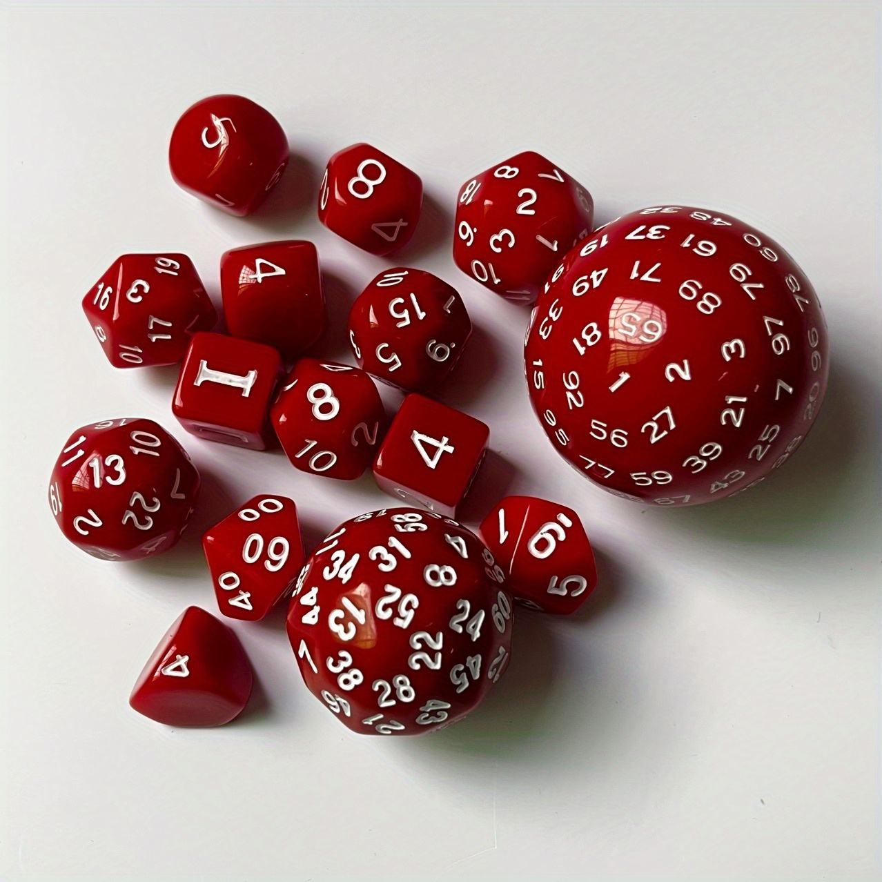 15 Piece Solid Color Dice Set 3 To Sides Number Dice Entertainment Game ...