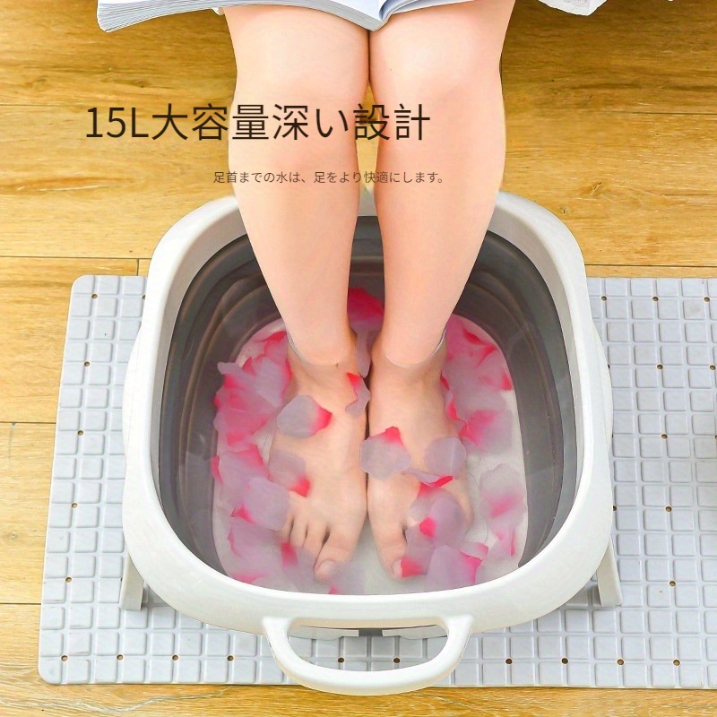 1pc 折りたたみフットバケツ プラスチック製足洗い器 伸縮式旅行ポータブル ジ足洗いバケツ 家庭用足洗い器 Temu Japan