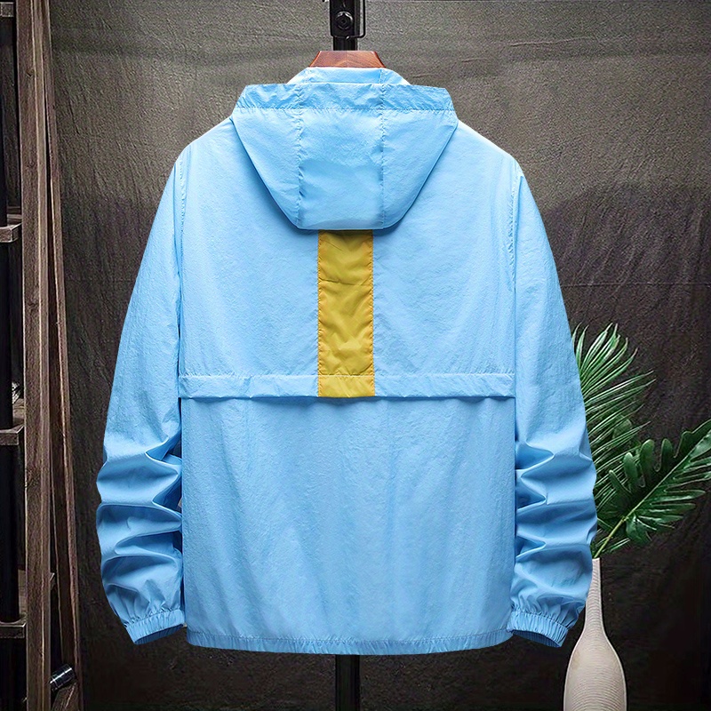 Lightweight Hooded Windbreaker Sun protective Jacket Men's - Temu ...