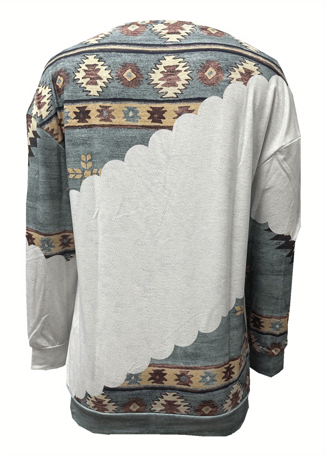 cow skull neck sweatshirt casual long sleeve - {region_name}