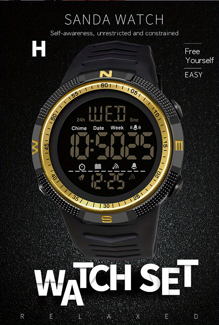 Military Wrist Watches Led Light Stopwatch Men's - Temu Australia