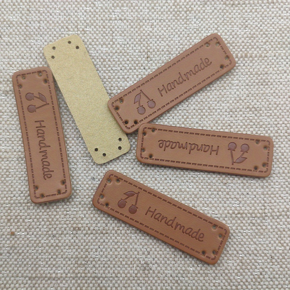 Sewing Accessories Handmade Leather Label Small Cherry - Temu New Zealand