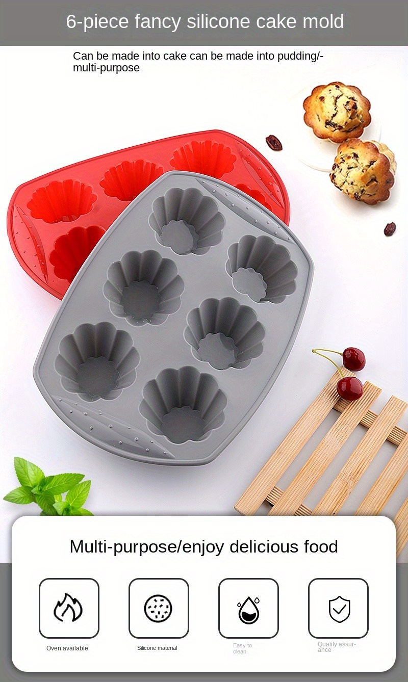 Flower shaped Silicone Cake Mold Steamable Rice Pastry Oven - Temu ...