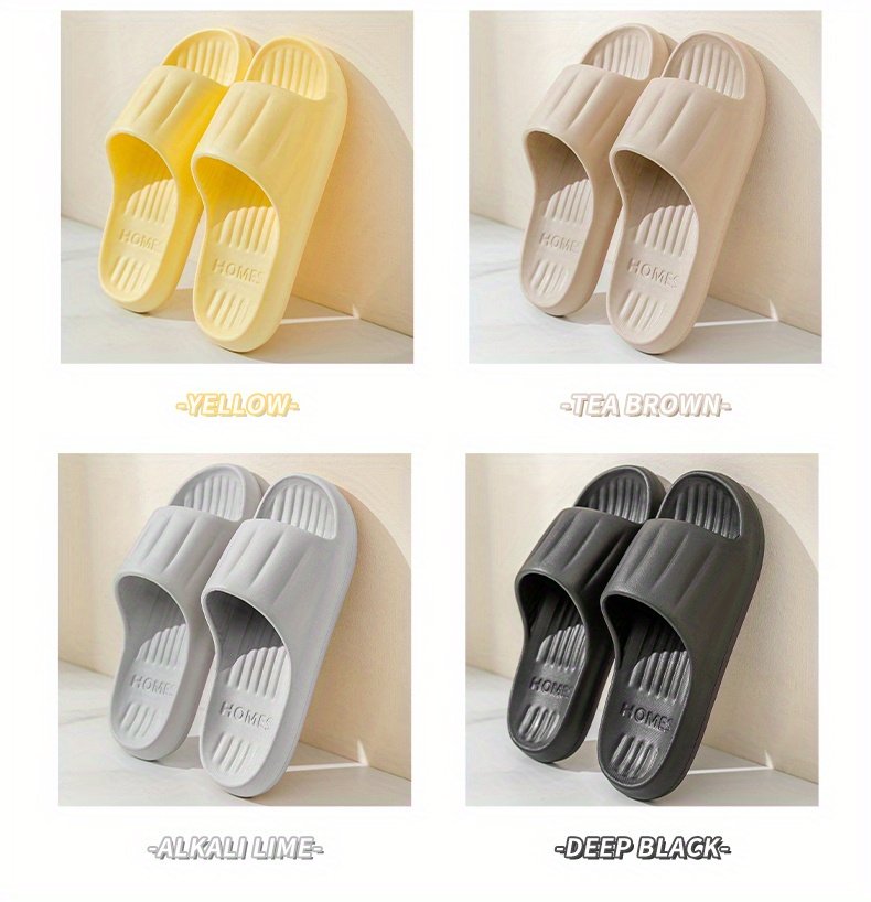 Women's Minimalist Home Slides Solid Sole - Temu Denmark