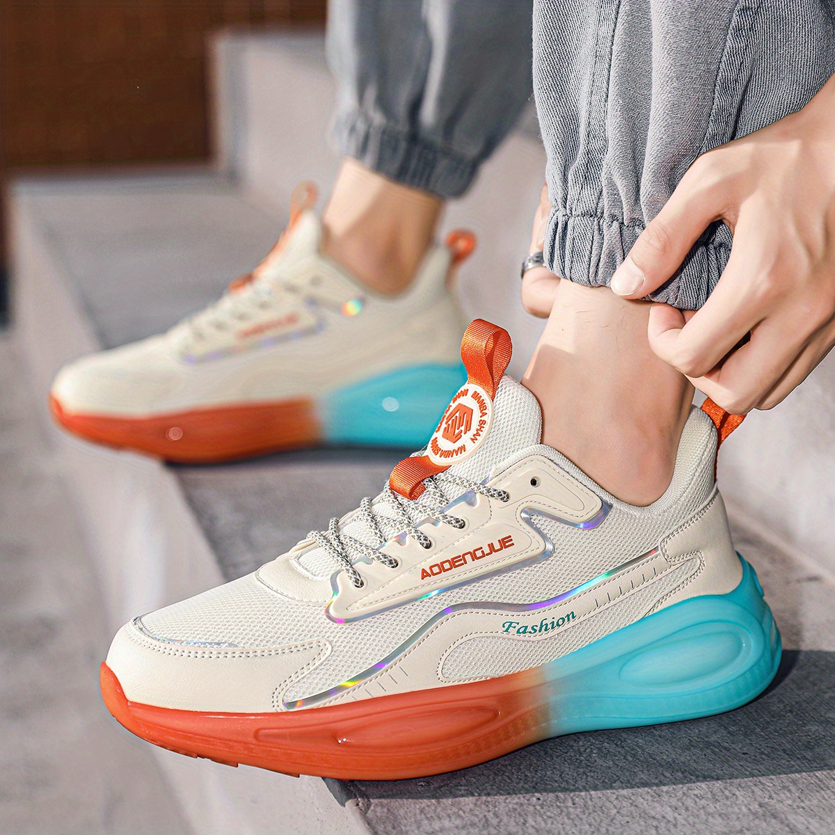 Fashion Versatile Super Fiber Mesh Air Cushion Shoes High