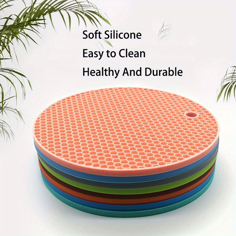 Silicone Heat Insulation Pad Round Coaster Heat Insulation - Temu ...